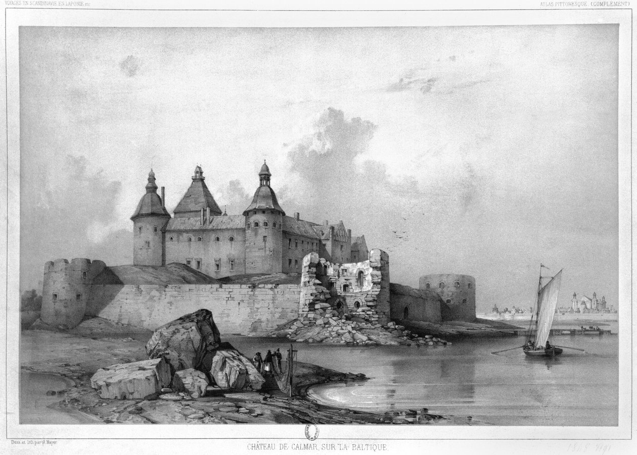 Kalmar Castle by Auguste Etienne Francois Mayer