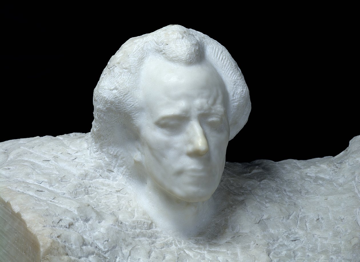 Portrait of Gustav Mahler by Auguste Rodin: Fine art print