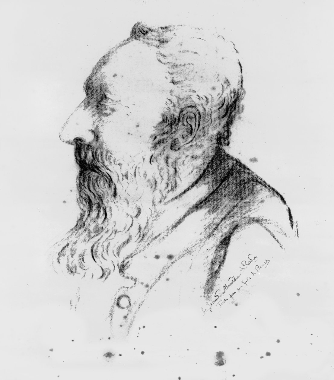Portrait of sculptor Auguste Rodin by Auguste-Eugene Beuret