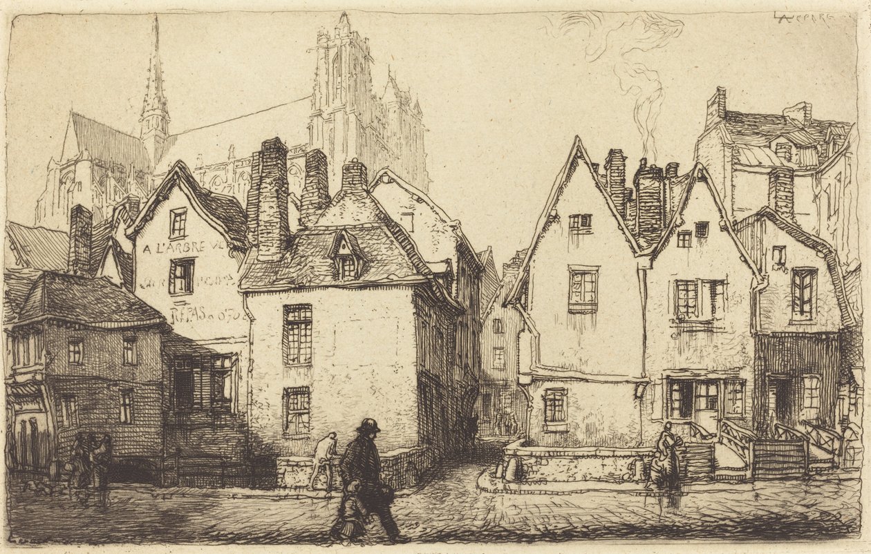 Old Houses at Amiens by Auguste Lepere: Buy fine art prints