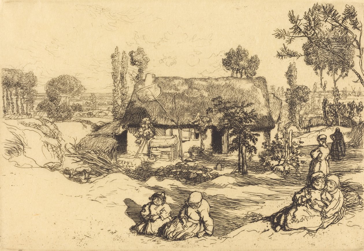 Shelter for the Poor, Vendee by Auguste Lepere