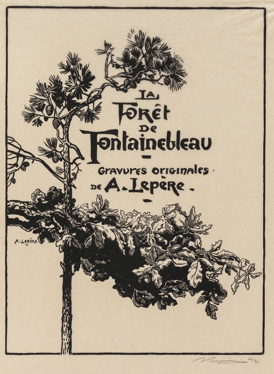 Fontainebleau Forest: Frontispiece by Auguste Louis Lepère
