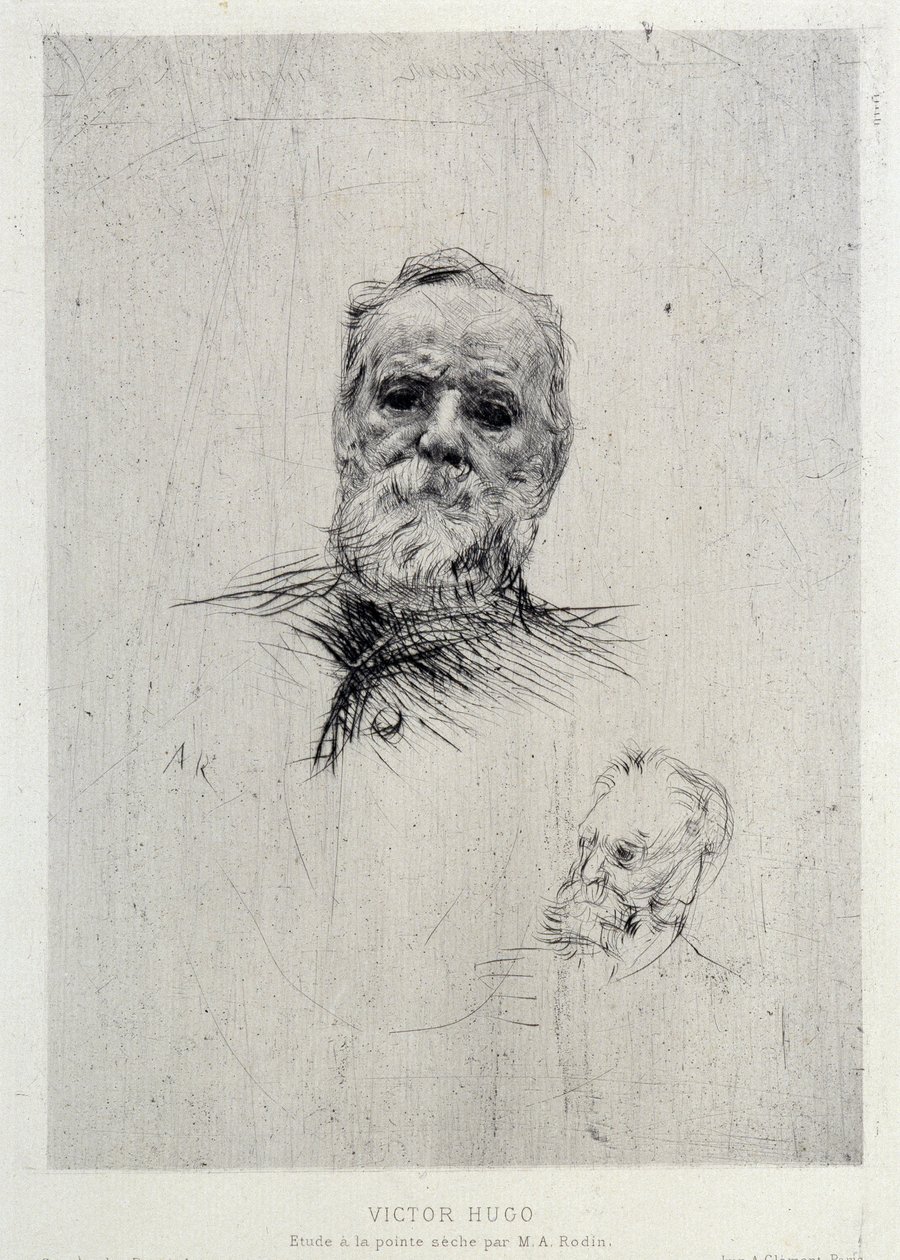 Portrait of Victor Hugo, illustration from The Gazettes de beaux Arts