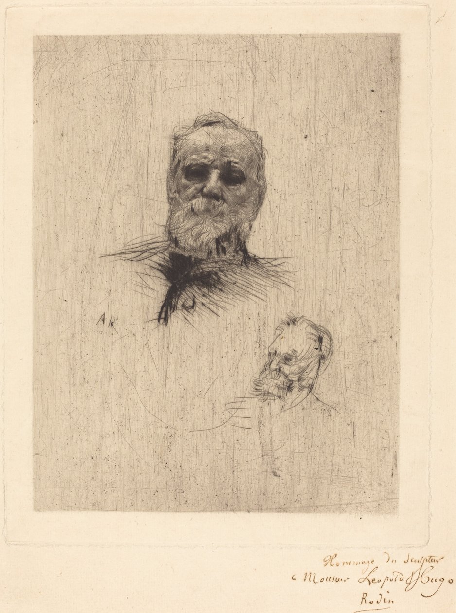 Victor Hugo, Front View by Auguste Rodin: Fine art print
