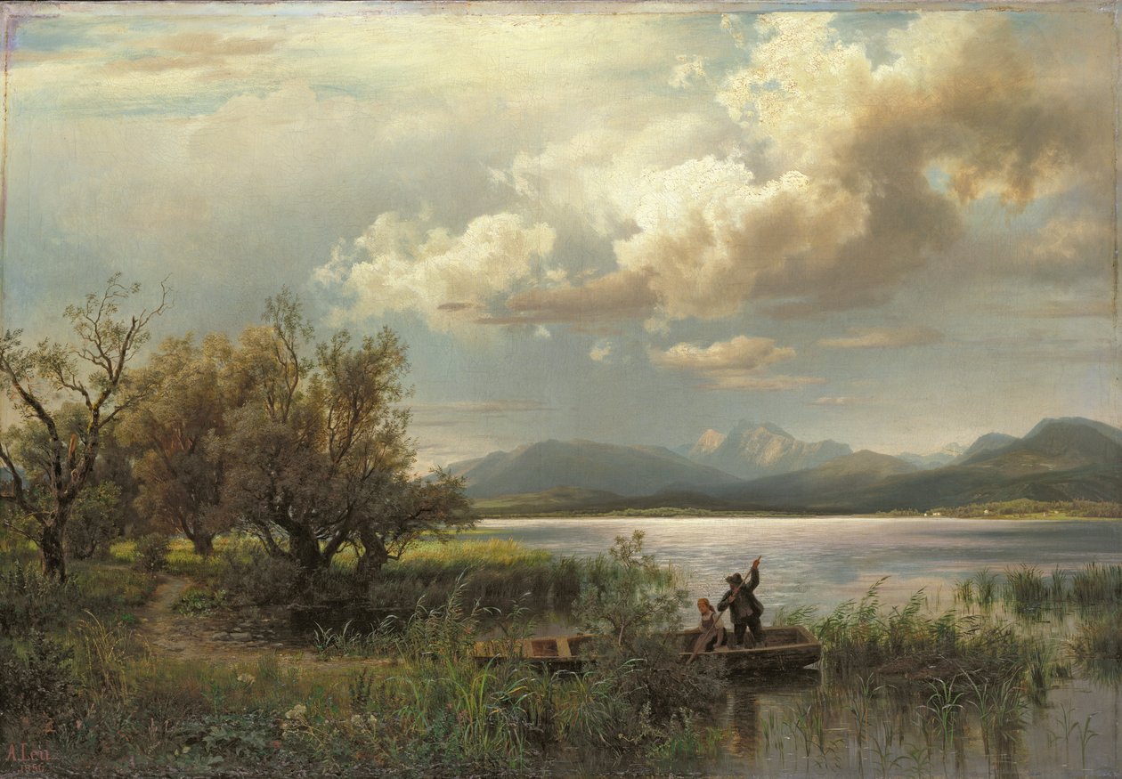 Bayern Landscape, 1856 by August Wilhelm Leu