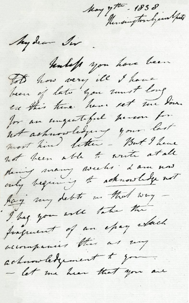 A Letter from Augustus Wall Callcott, 7 May 1838, 1904