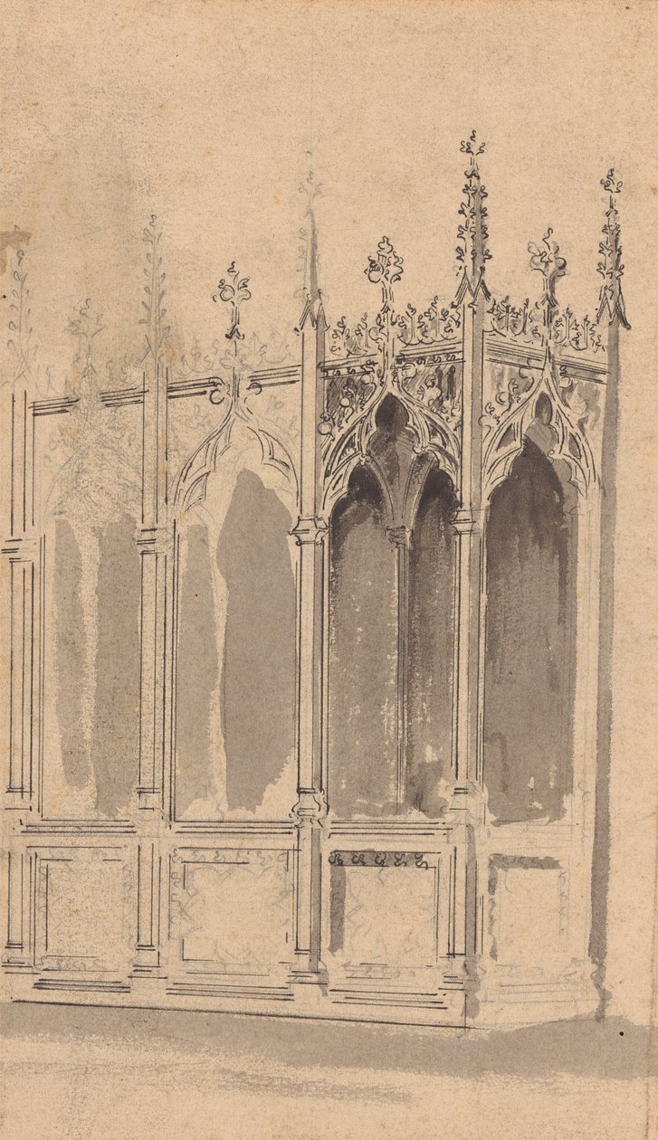 Design for a Gothic Screen by Augustus Welby Northmore Pugin