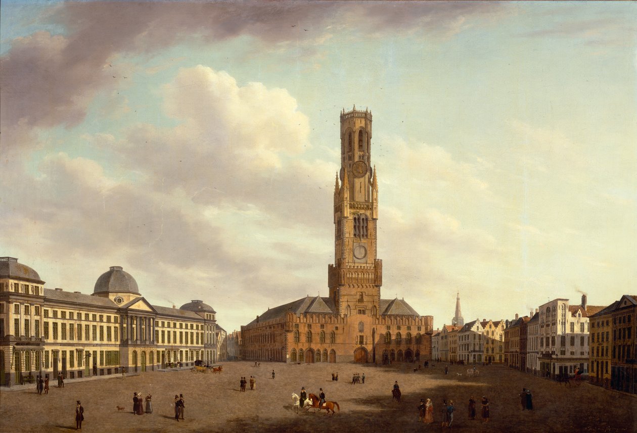 The Markt, Bruges by Augustus van den Steene