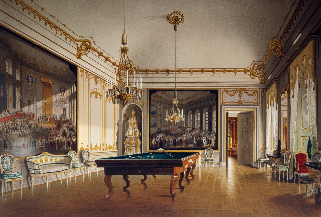 Billiard room in the Imperial Apartments, Schoenbrunn Palace (UNESCO ...