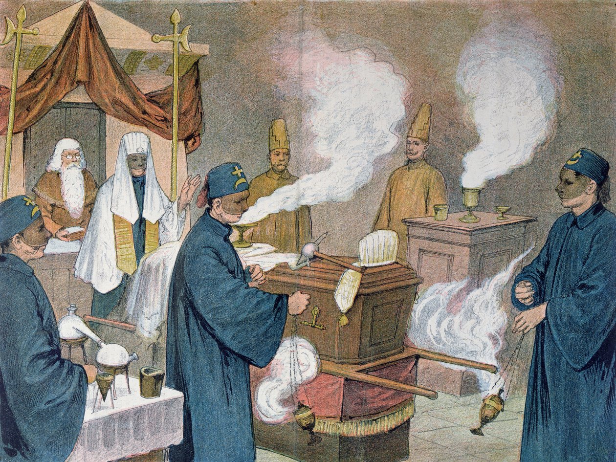 Funeral in a Masonic Lodge in Austria, 1897