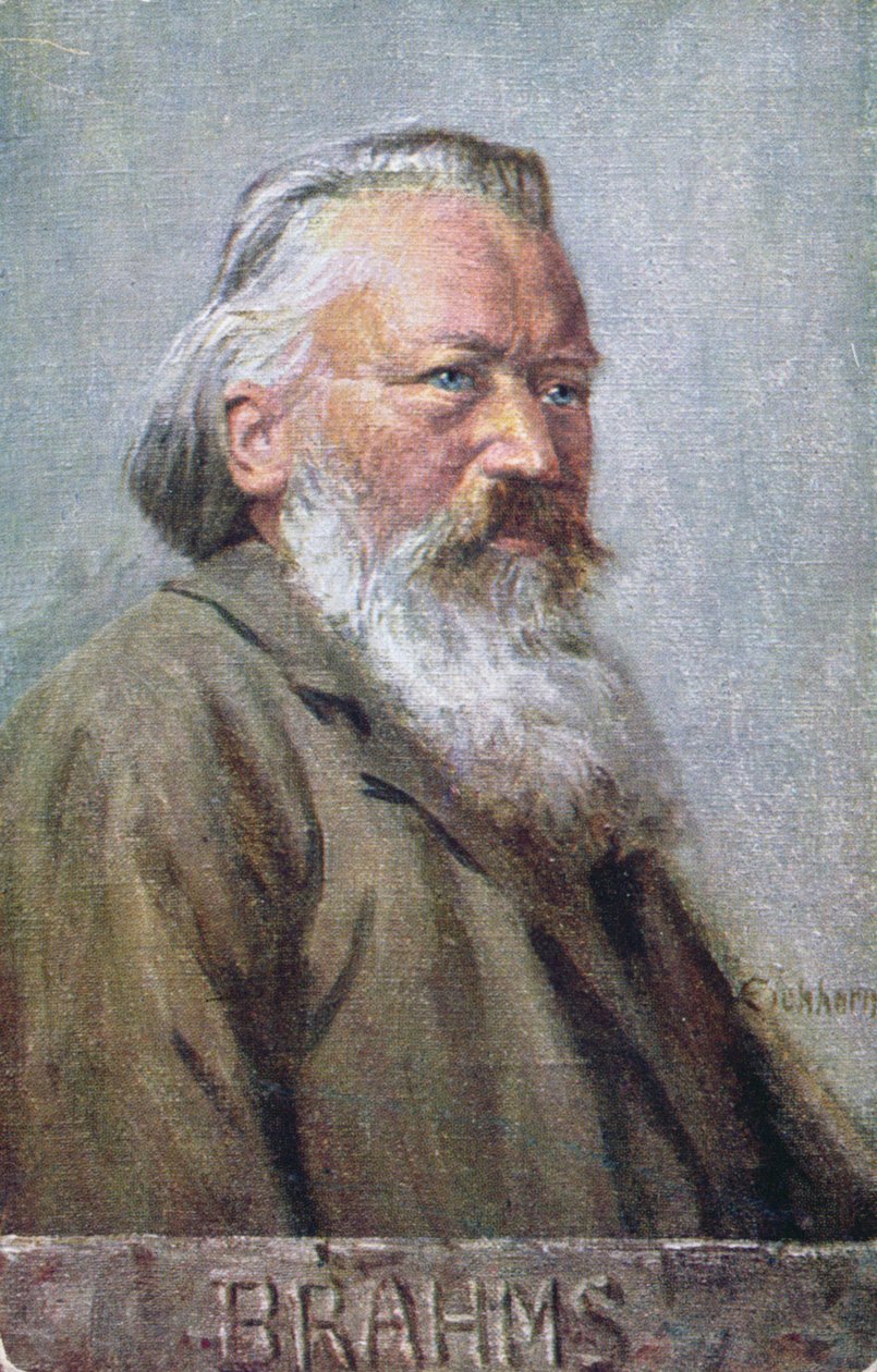 Postcard Depicting Johannes Brahms by Austrian School