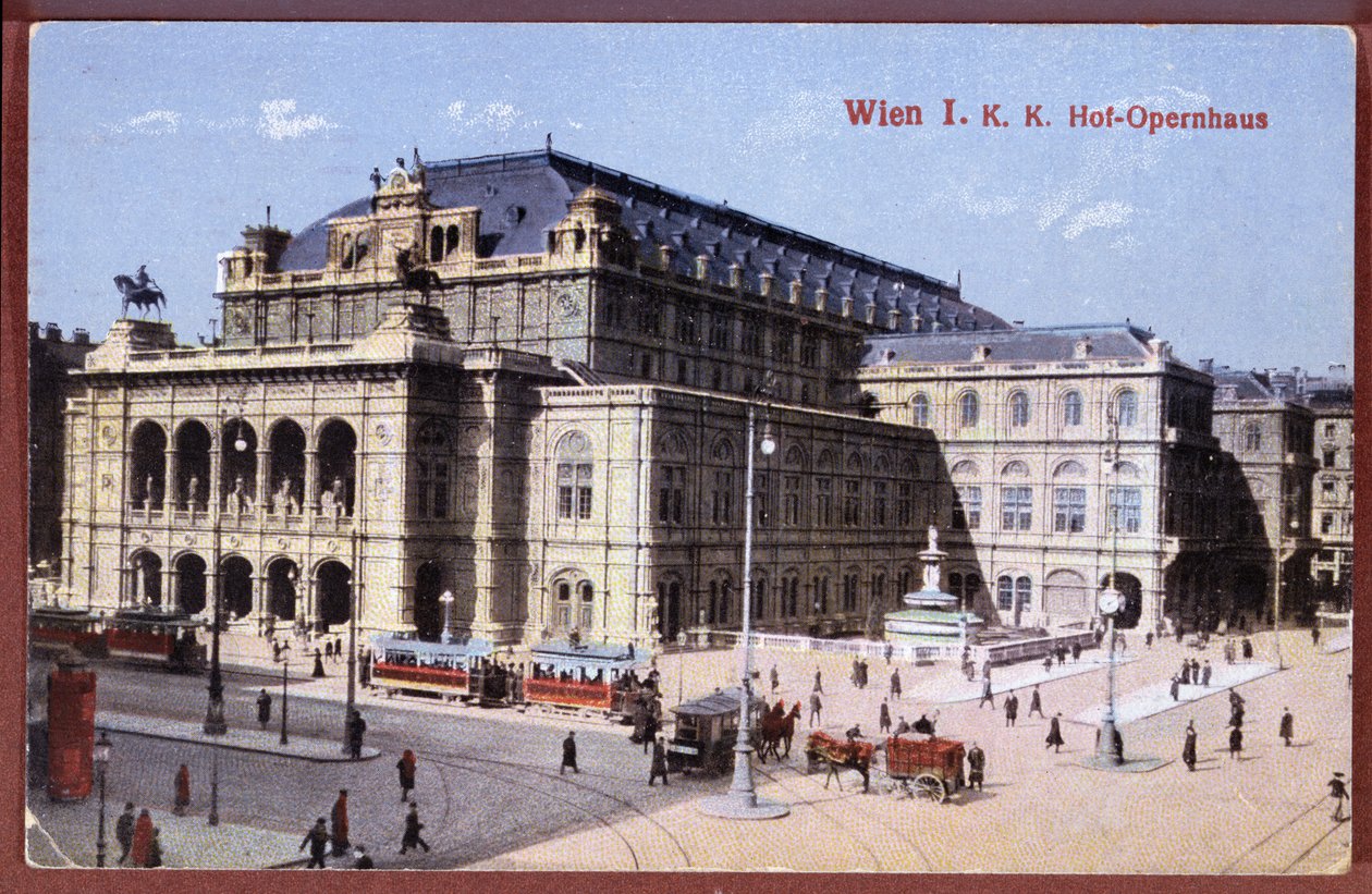 Postcard depicting the Vienna State Opera House, c.1900