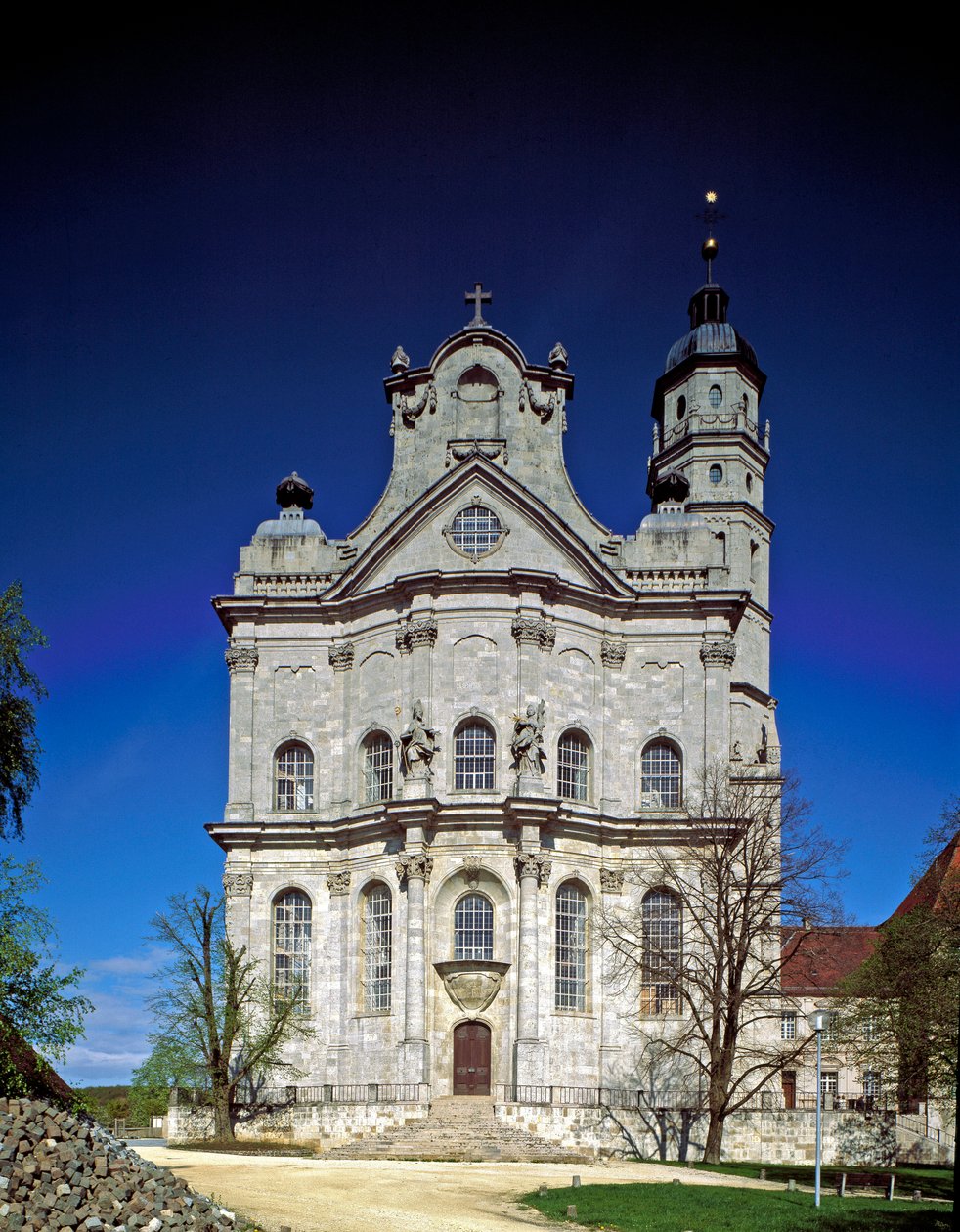 View of the facade of the monastery by architect Johann Balthasar Neumann