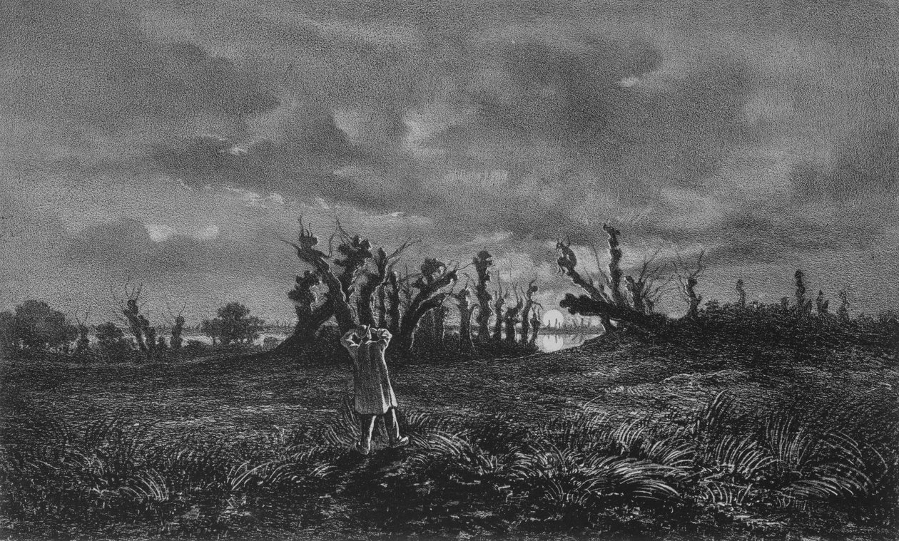 The Lupeux, illustration for 'Legendes Rustiques' by George Sand, 1858