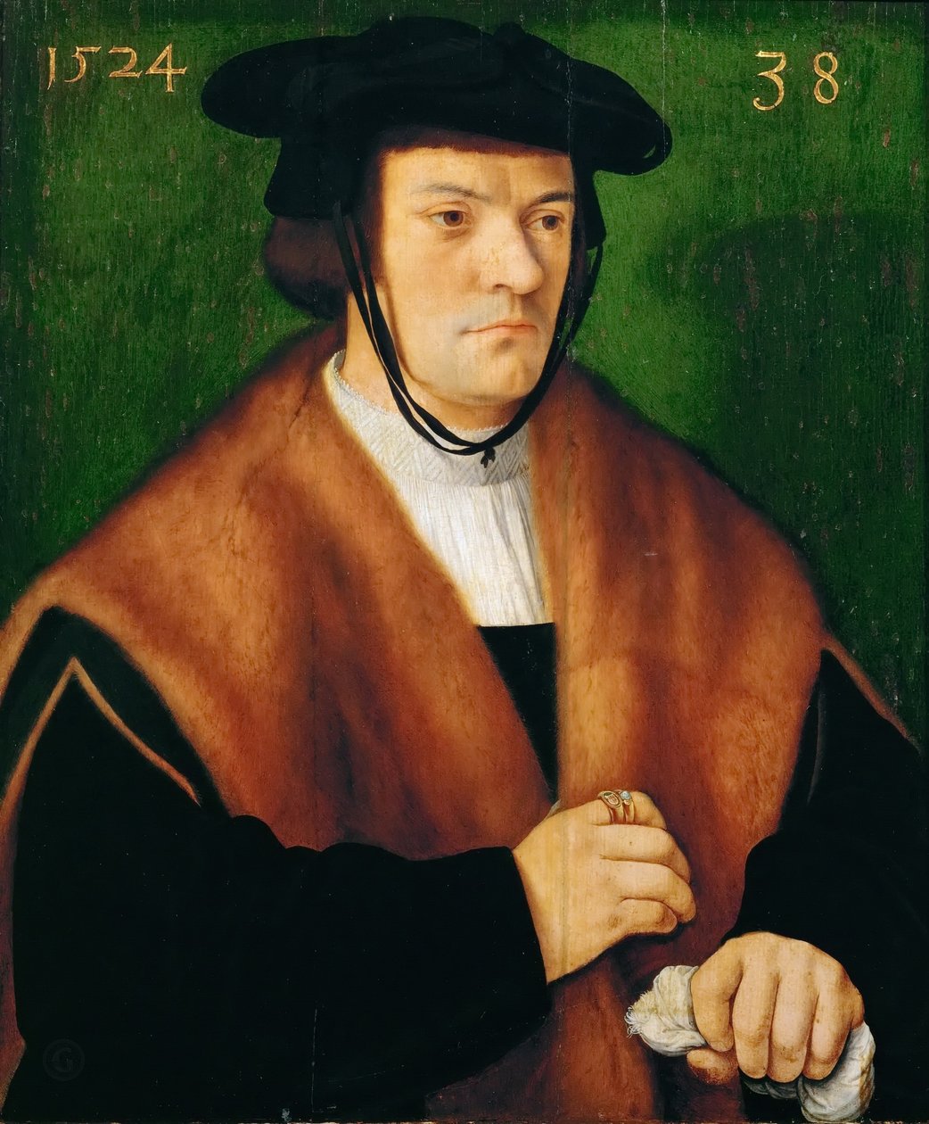 Gerhard von Westerburg (1486–after 1539), Half-Length, in a Fur-Trimmed ...