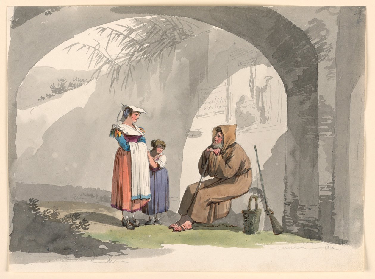 Two Girls from Frascati Visit a Hermit, 1807
