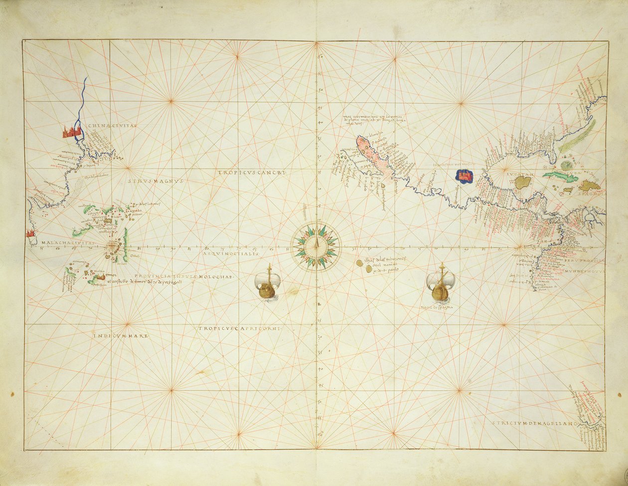The Pacific Ocean, from an Atlas of the World in 33 Maps, Venice, 1st ...