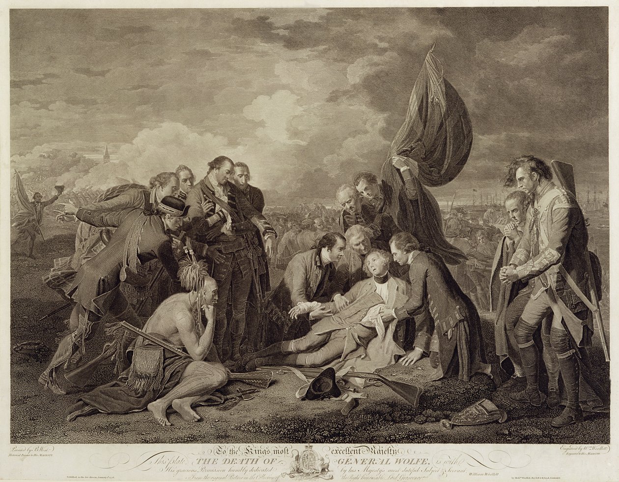The Death of General Wolfe, Engraved by William Woollett