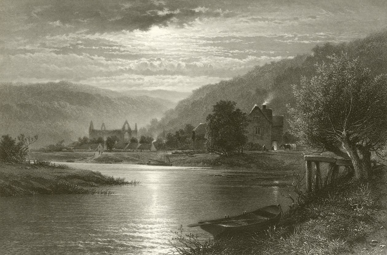 Tintern Abbey - Moonlight on the Wye