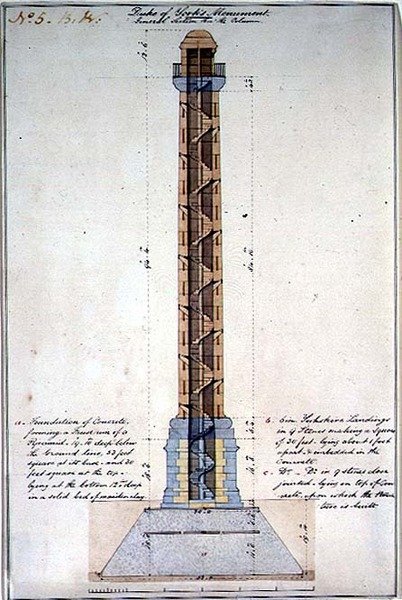 Cross-Section of the Duke of York's Monument, Carlton Gardens, London