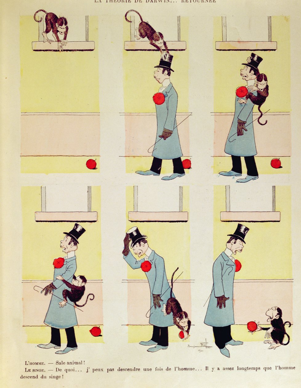 Darwin's Theory in Reverse, the Monkey's Descent from Man