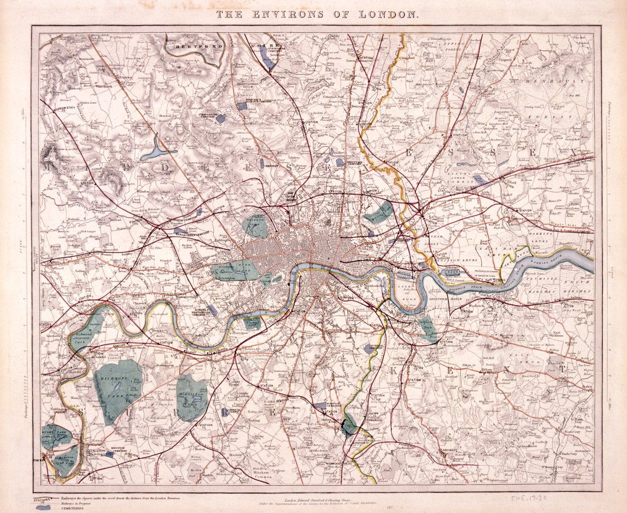 Map of London by Benjamin Rees Davies: Buy fine art print