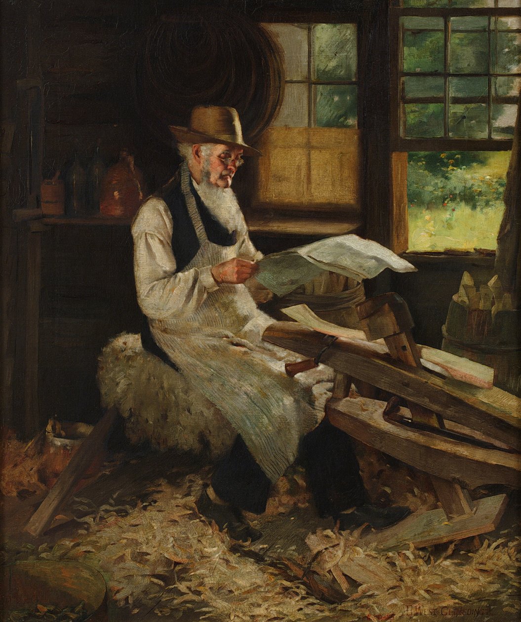 An Idle Moment by Benjamin West Clinedinst: Fine art print