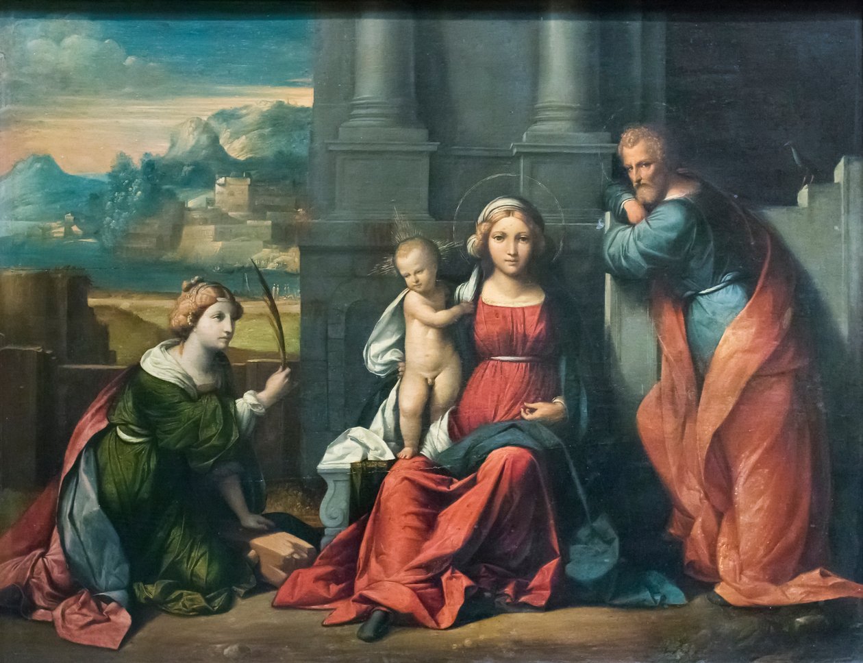 Holy Family by Benvenuto Tisi da Garofalo: Fine art print