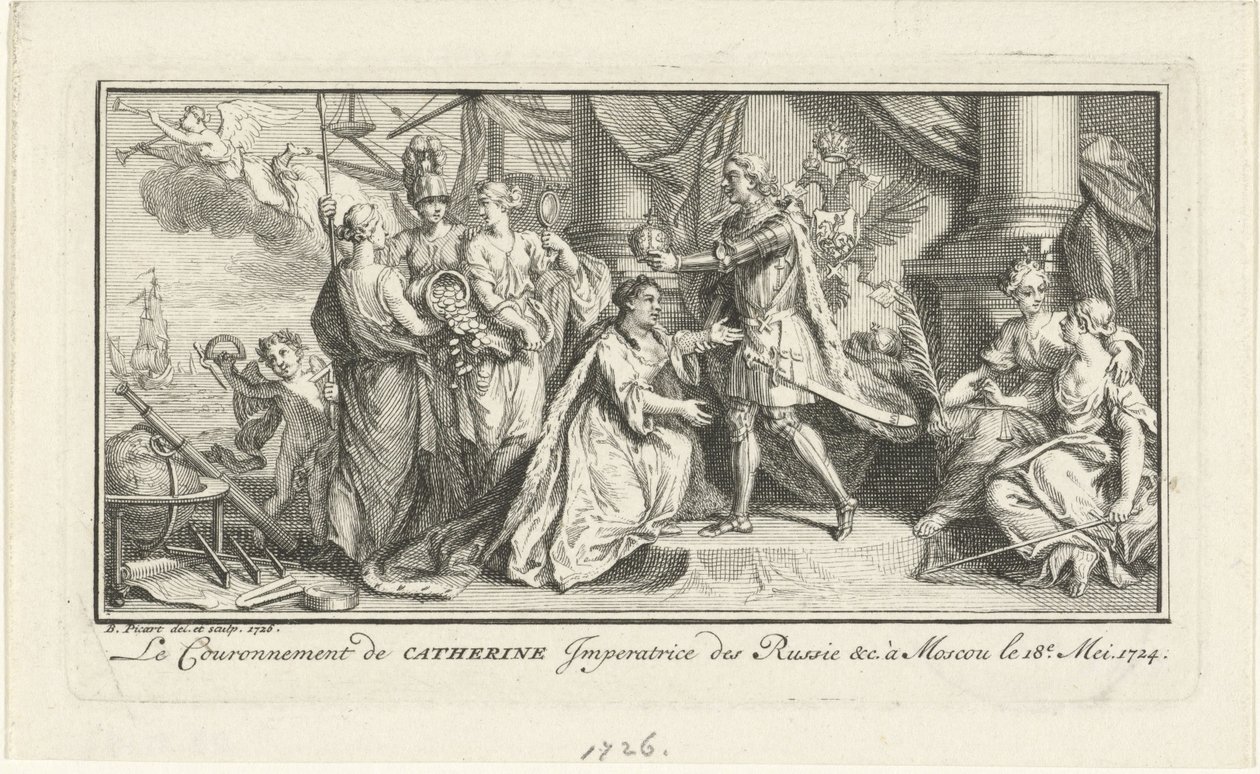 Peter the Great Crowns His Wife Catherine I as Empress