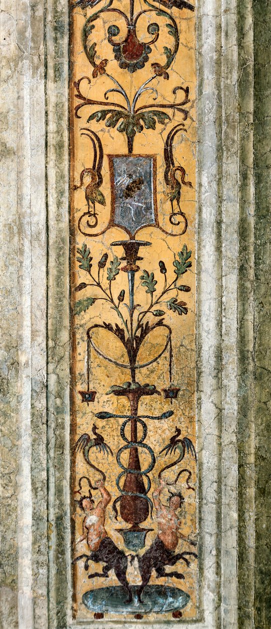 Detail of pilaster with grotesque figures