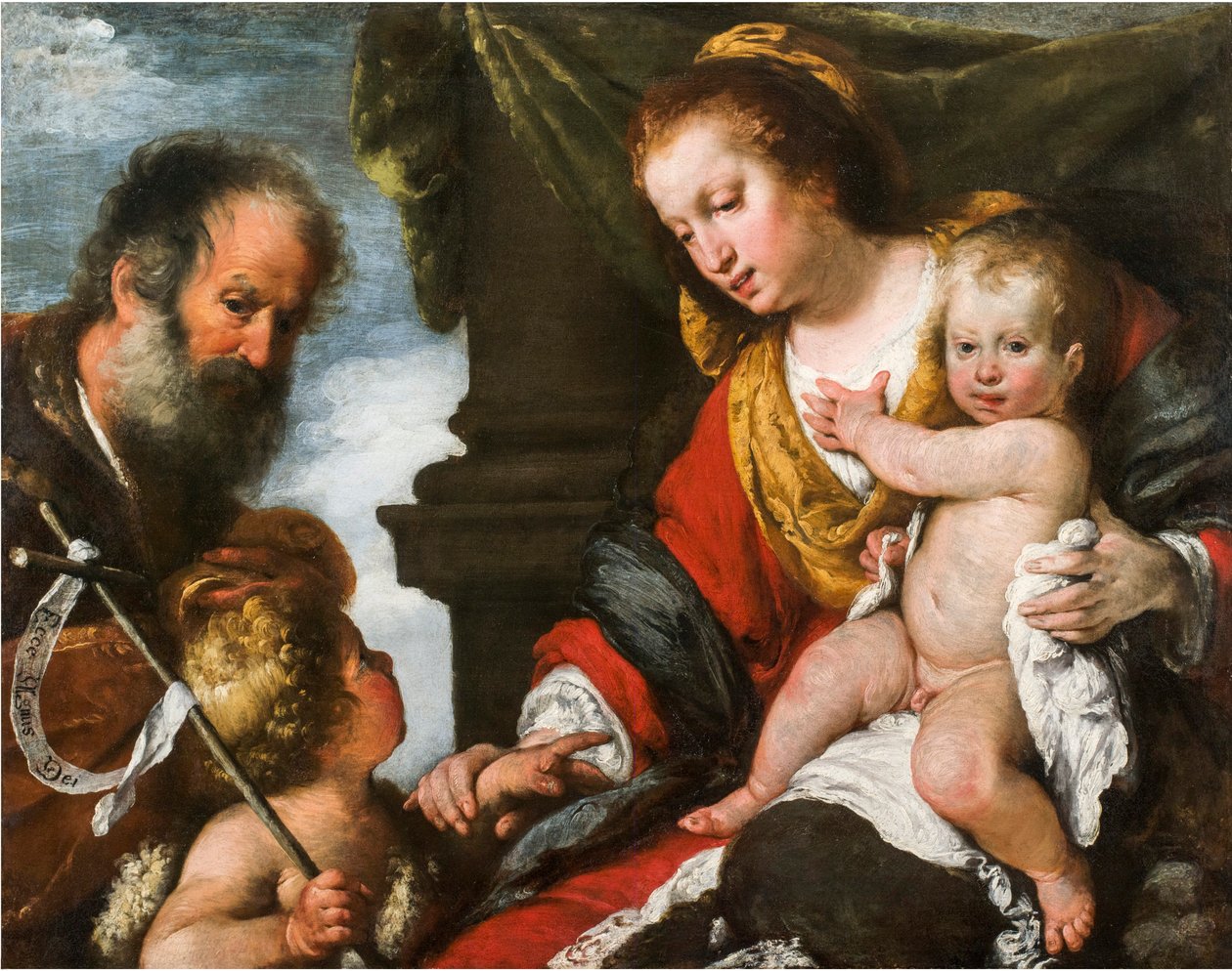 The Holy Family by Bernardo Strozzi: Buy fine art print