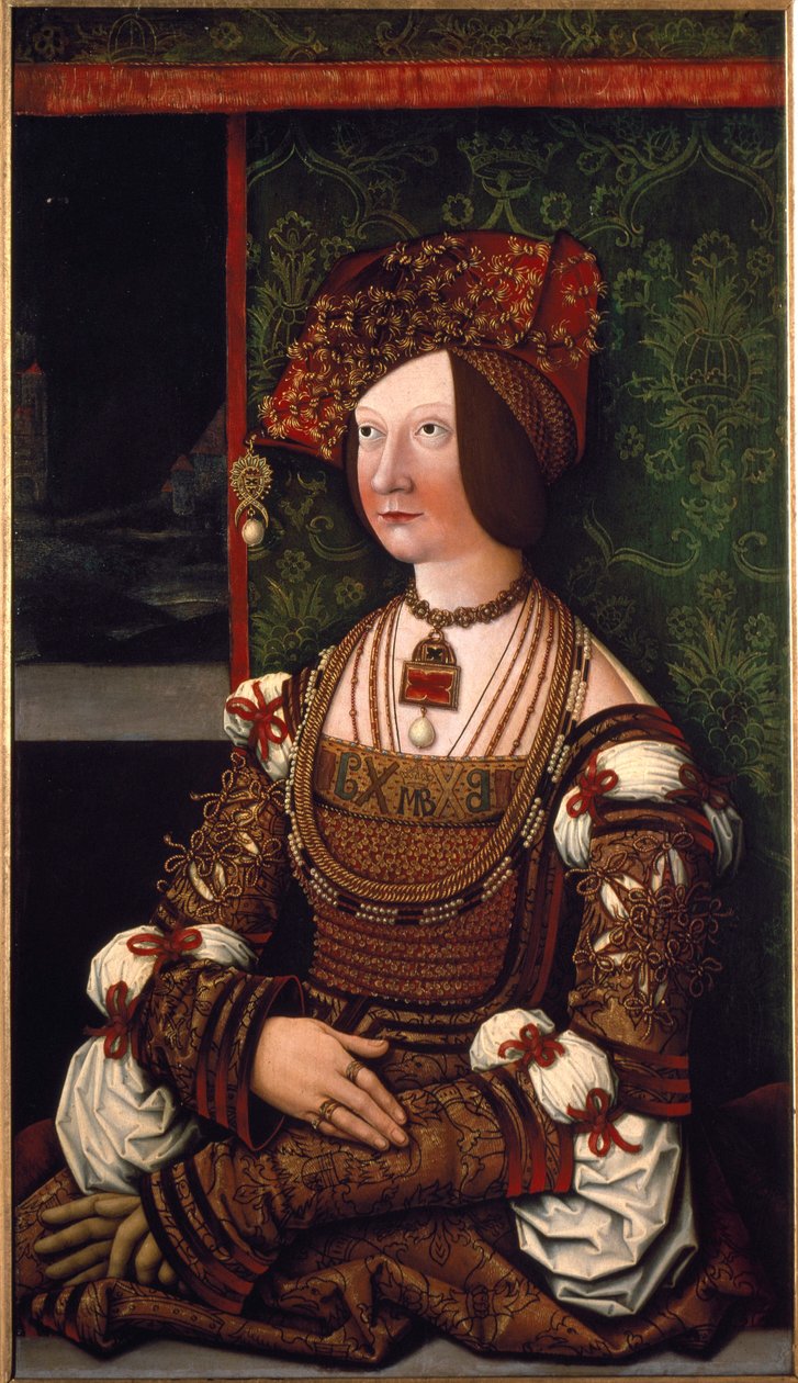 Portrait of Impress Bianca Maria Sforza by Bernhard Strigel