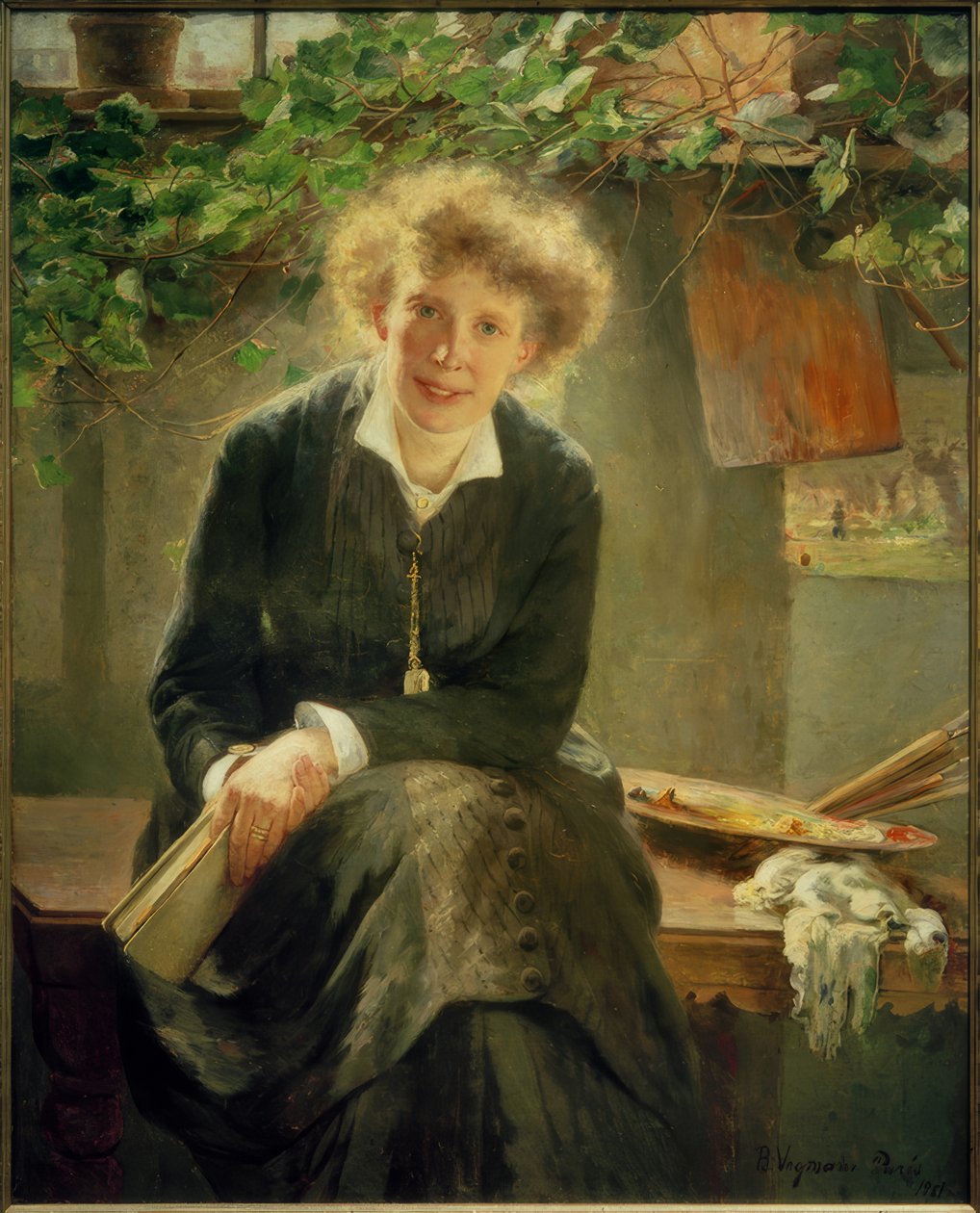Portrait of Jeanna Bauck by Bertha Wegmann: Fine art print