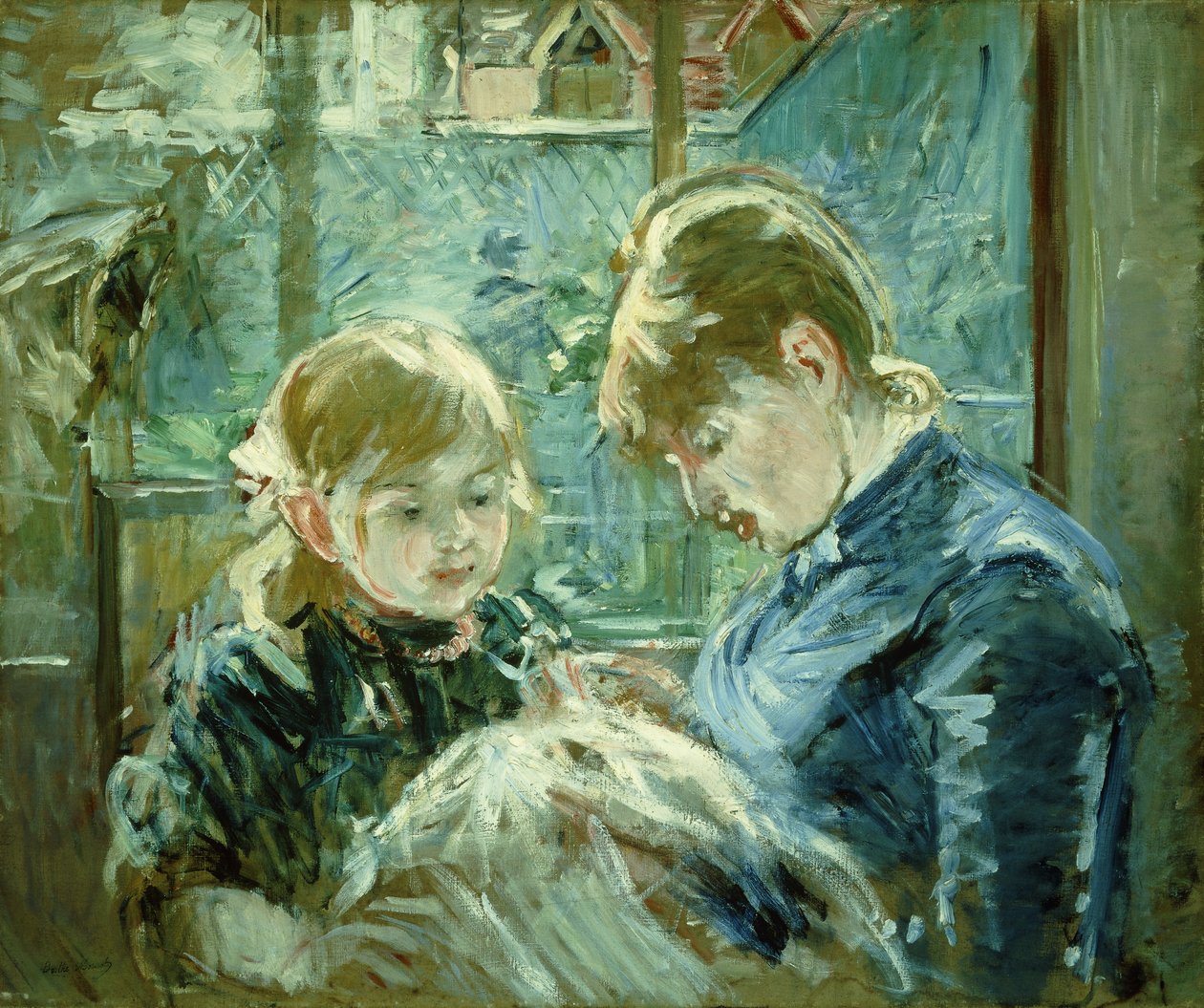 The Dressmaking Lesson, 1884 by Berthe Morisot