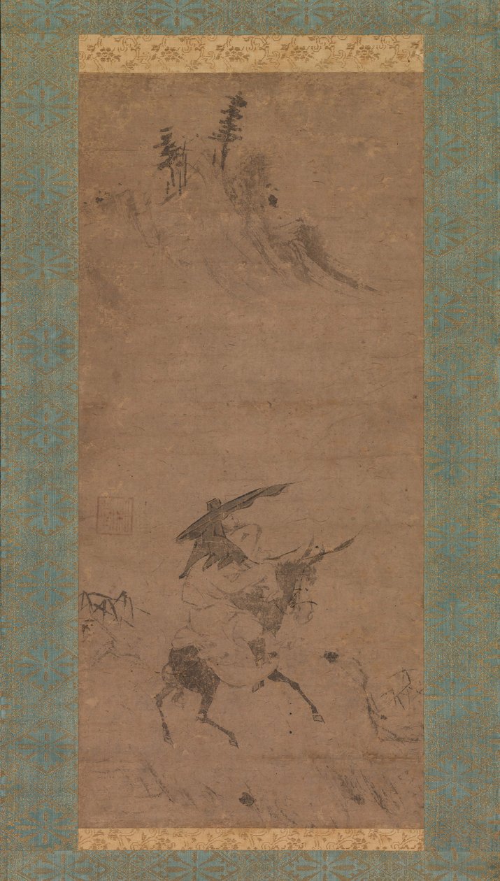 Su Shi Riding a Donkey by Bokudo Sojun: Buy fine art print