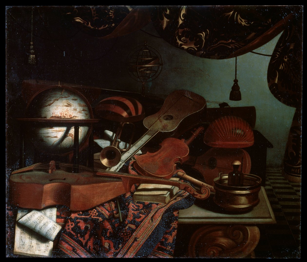 Still Life with Musical Instruments, 1718