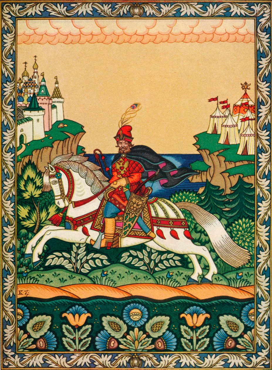 Illustration for Pushkin's Coq D'or, 1925 by Boris Zvorykin