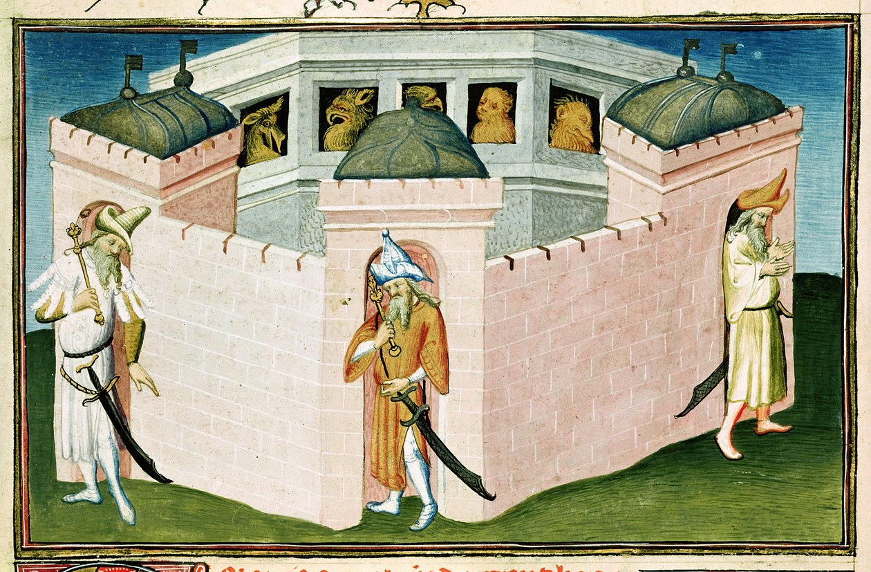 The Great Khan's Palace, from the 'Livre des Merveilles du Monde', c ...