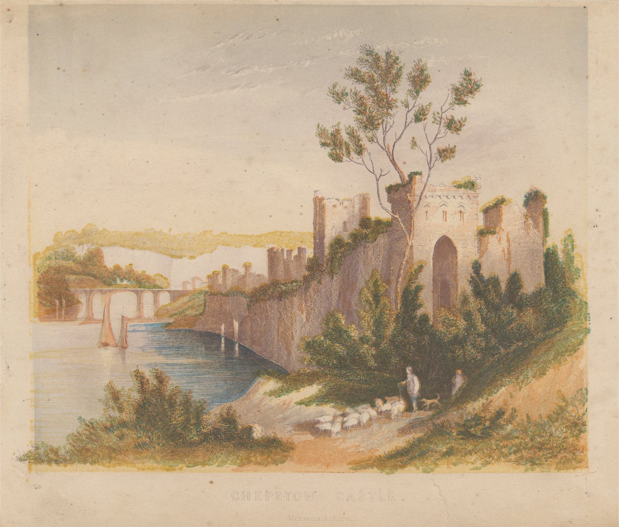 Chepstow Castle by Bradshaw and Blacklock: Fine art print