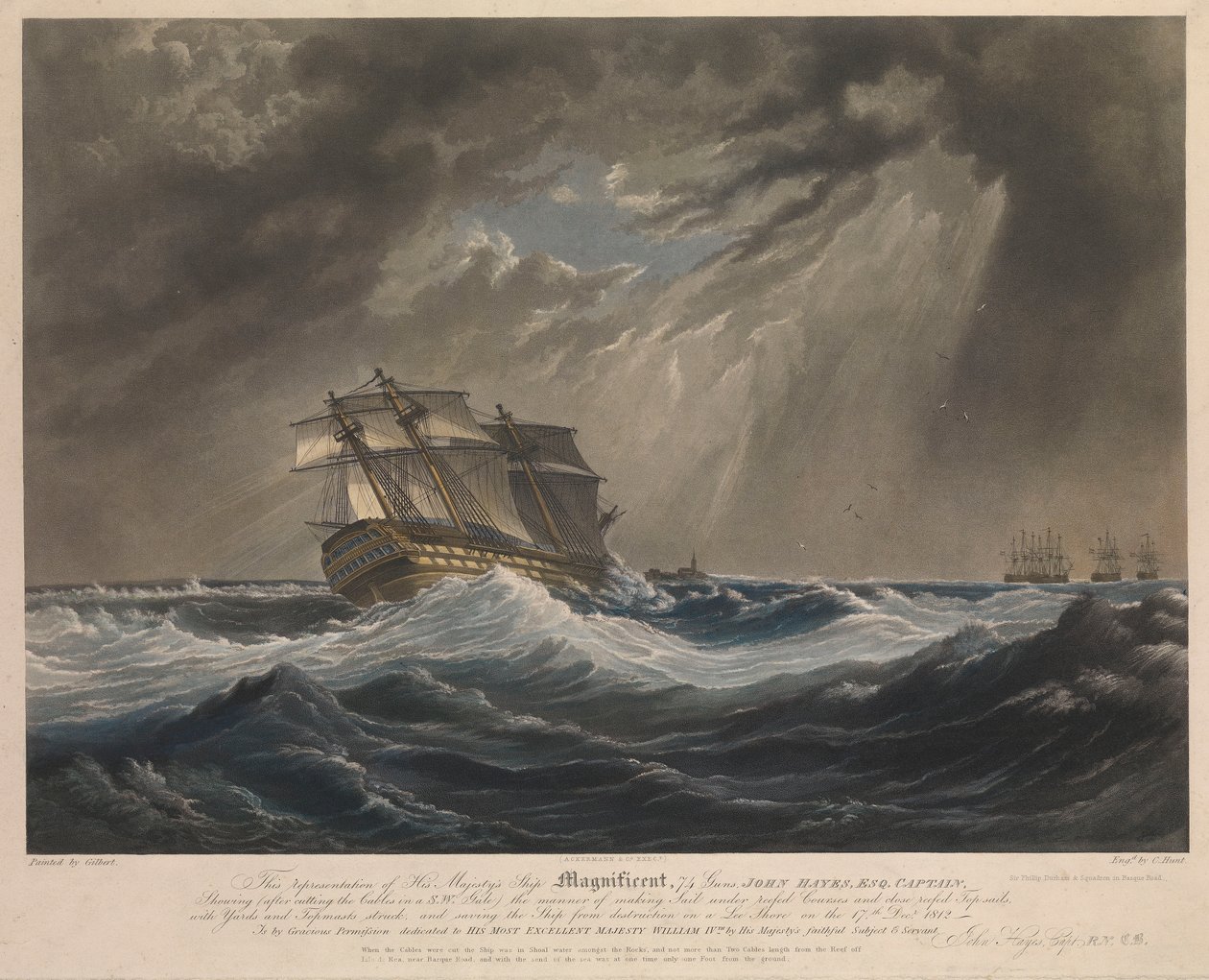 This representation of His Majesty's Ship 'Magnificent', 74 Guns