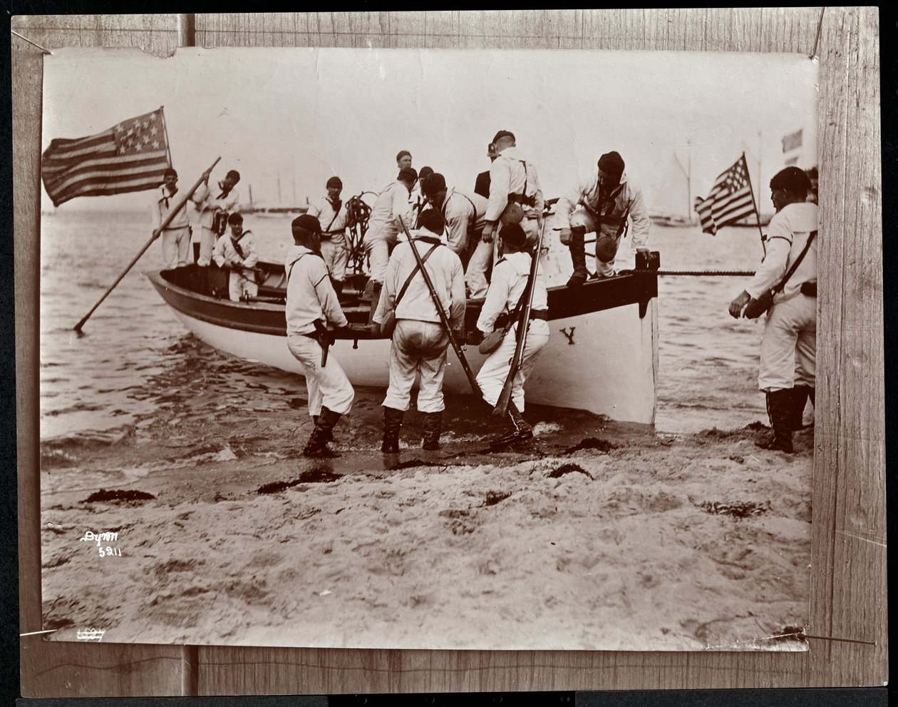 Copyphotograph of an Earlier Photo of the Naval Reserves with Group of ...