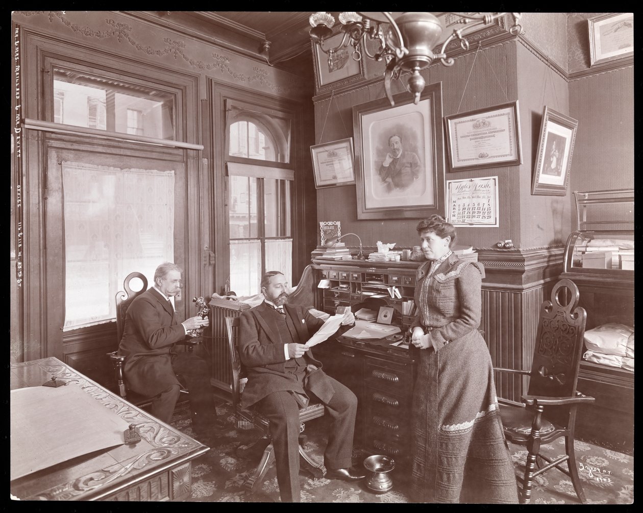 Mr. and Mrs. Maillard and Mr. Davitt in an Office of Maillard's ...
