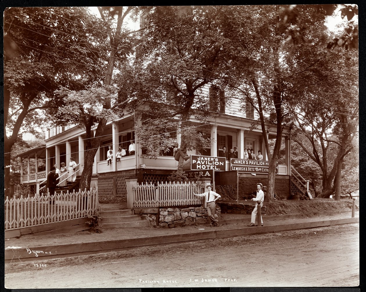 The Janer Family, Staff and Guests at Janer's Pavilion Hotel, Red Bank ...