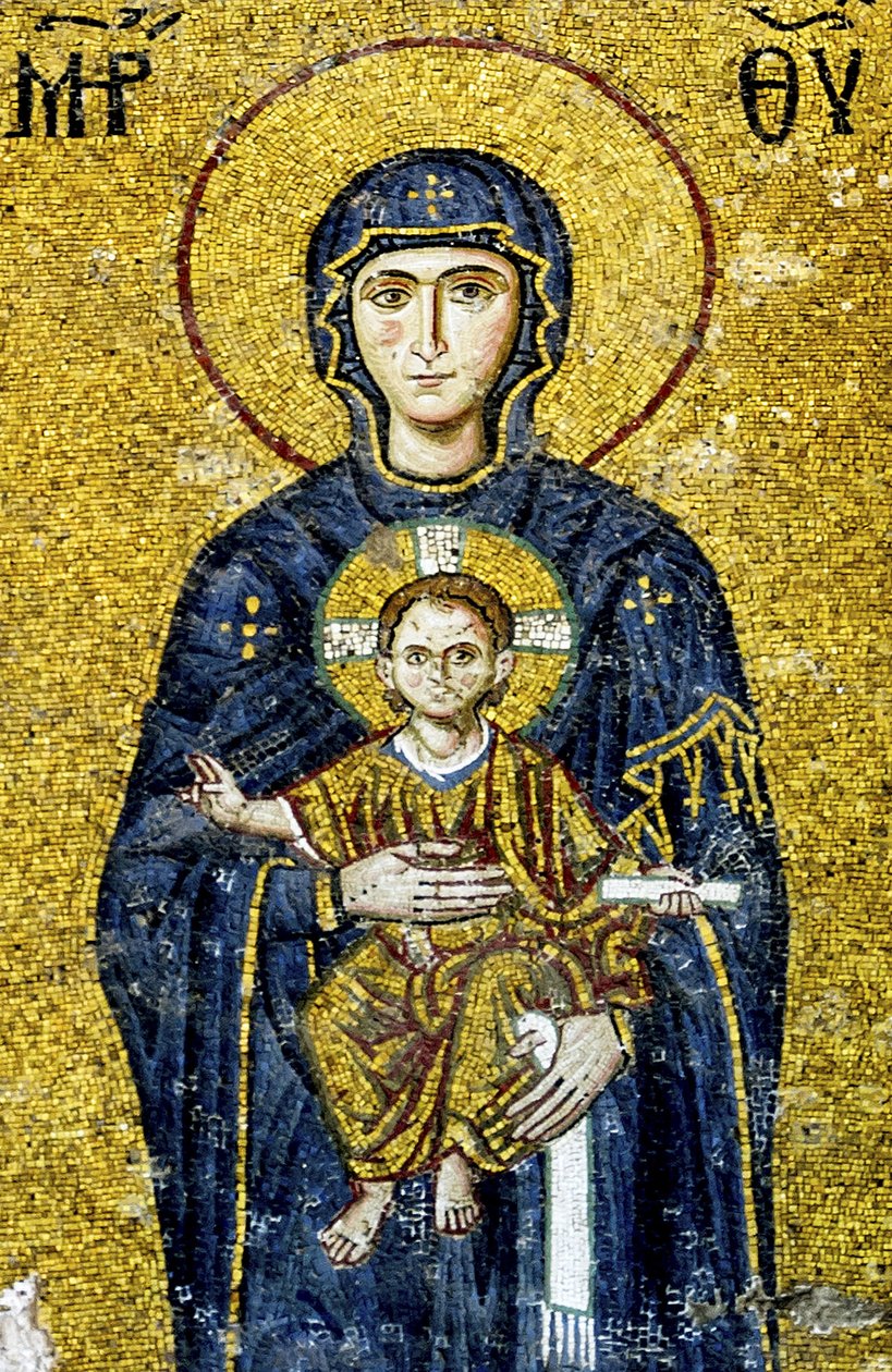 Comnenus Mosaic Depicting Madonna and Child, Hagia Sophia, Turkey