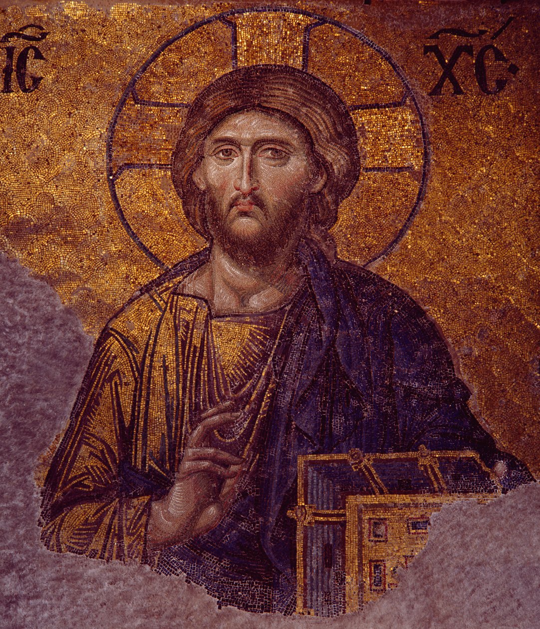 Deesis Christ in Hagia Sophia by Byzantine: Fine art print