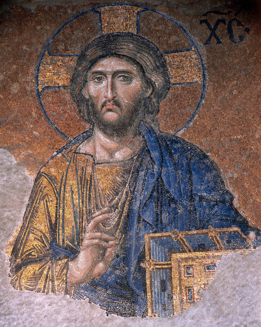 Deesis Christ in Hagia Sophia by Byzantine: Fine art print
