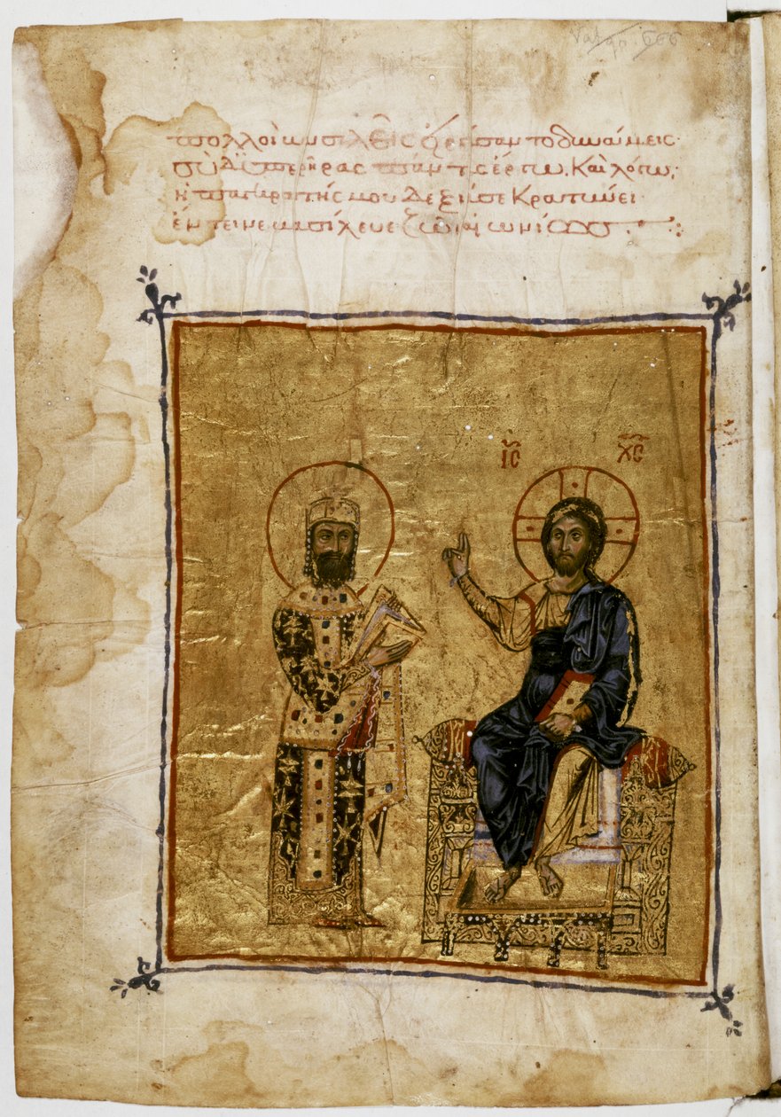 Emperor Alexios I and Jesus Christ by Byzantine