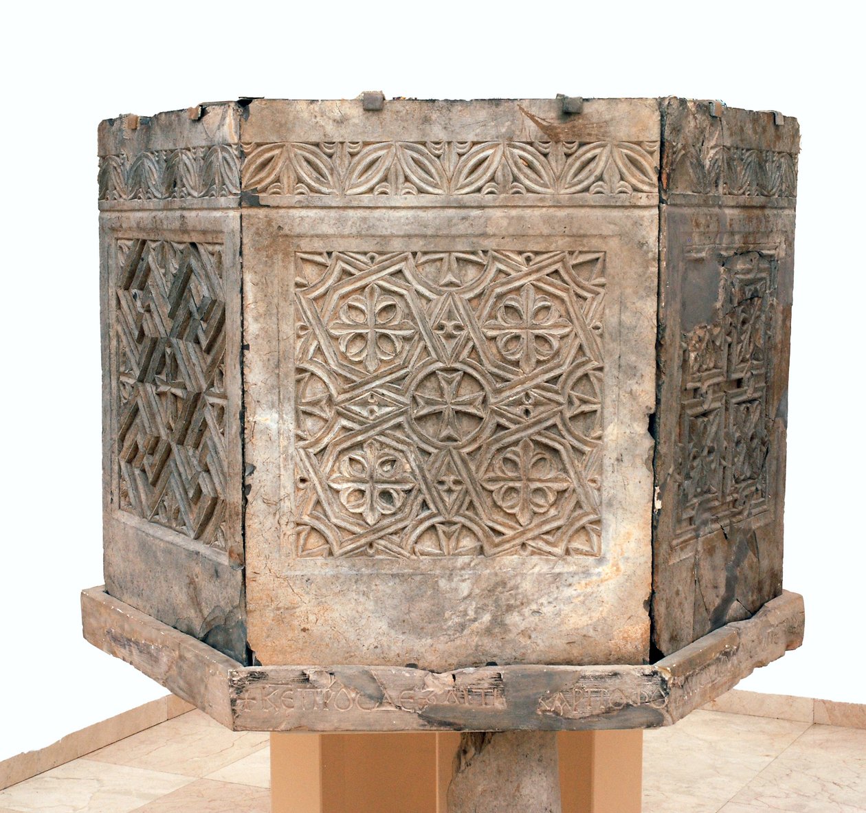 Ambo from the Byzantine Church of Saint Theodoros, Beit Sila, Jerusalem ...