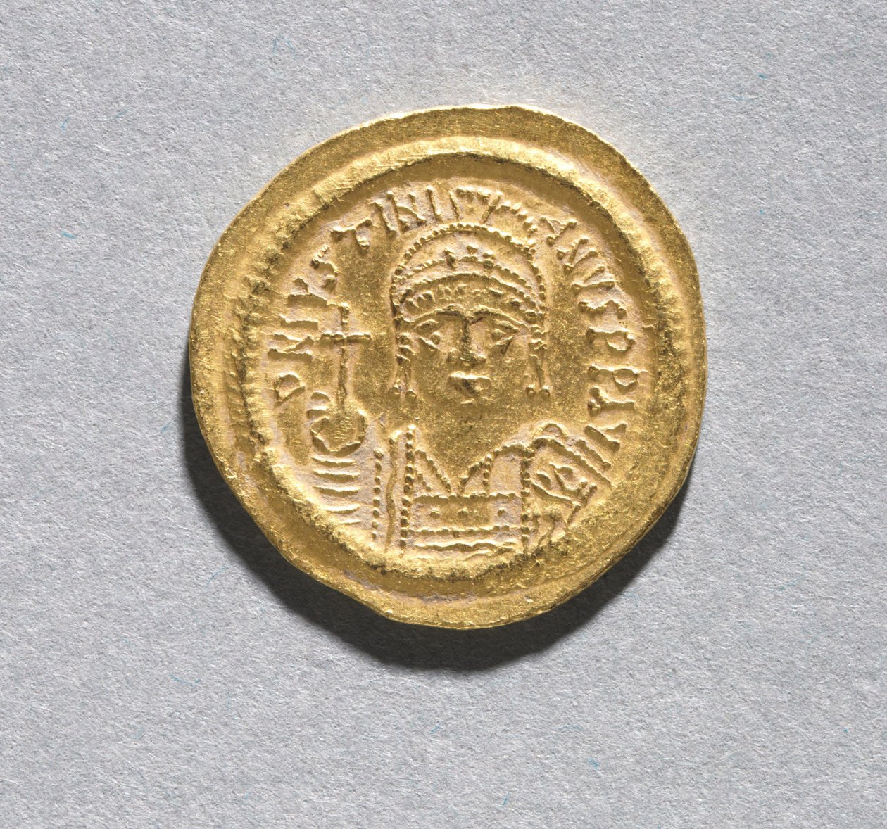 Solidus of Justinian I by Byzantine School: Fine art print