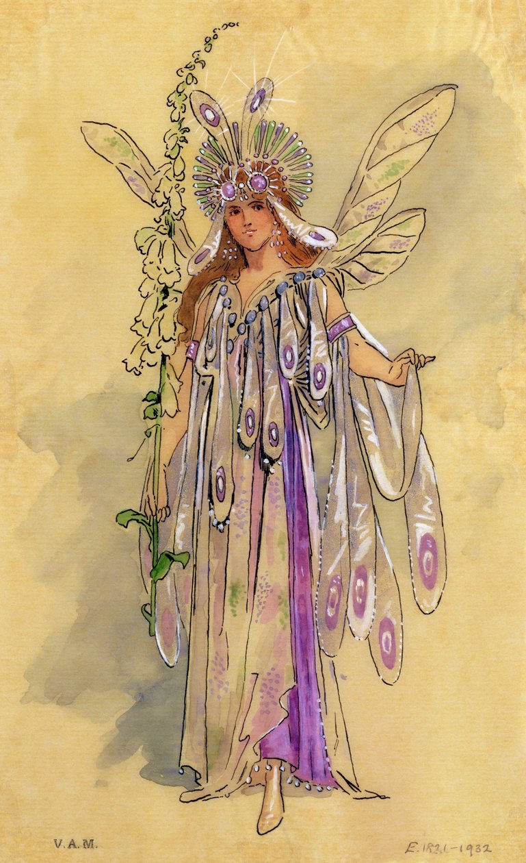Titania, Queen of the Fairies. Costume design for A Midsummer Night's ...